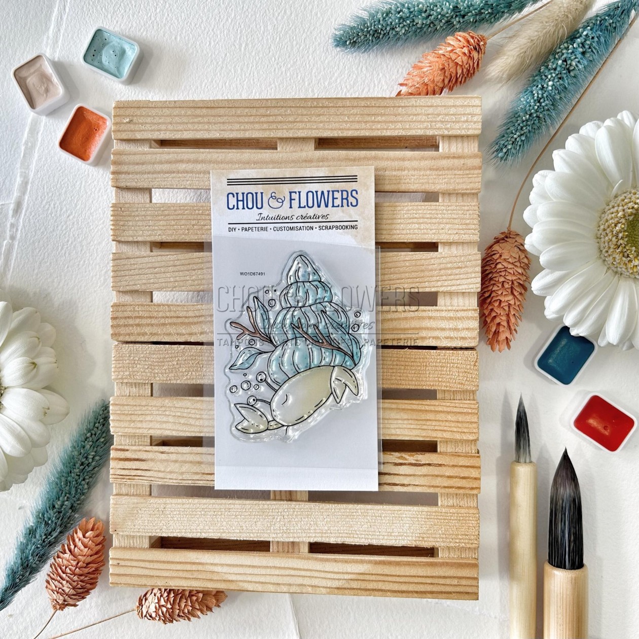 tampon d'un crabe rigolo pour le scrapbooking, la carterie et l'artjournal