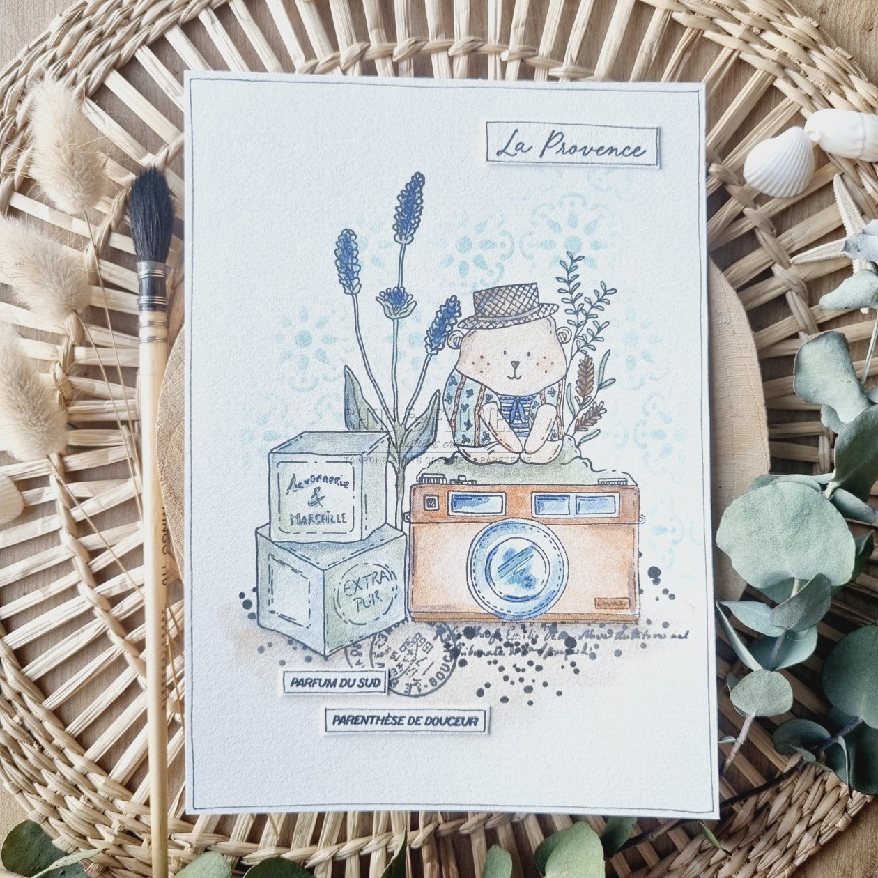 tampon clear parfum du sud de la collection Rêve azur de Chou & Flowers