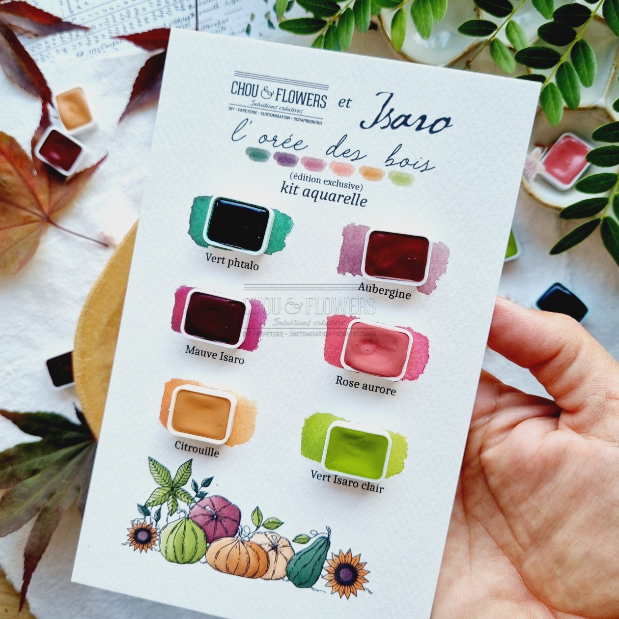 kit aquarelle en collaboration avec Isaro pour la collection L'orée des ...