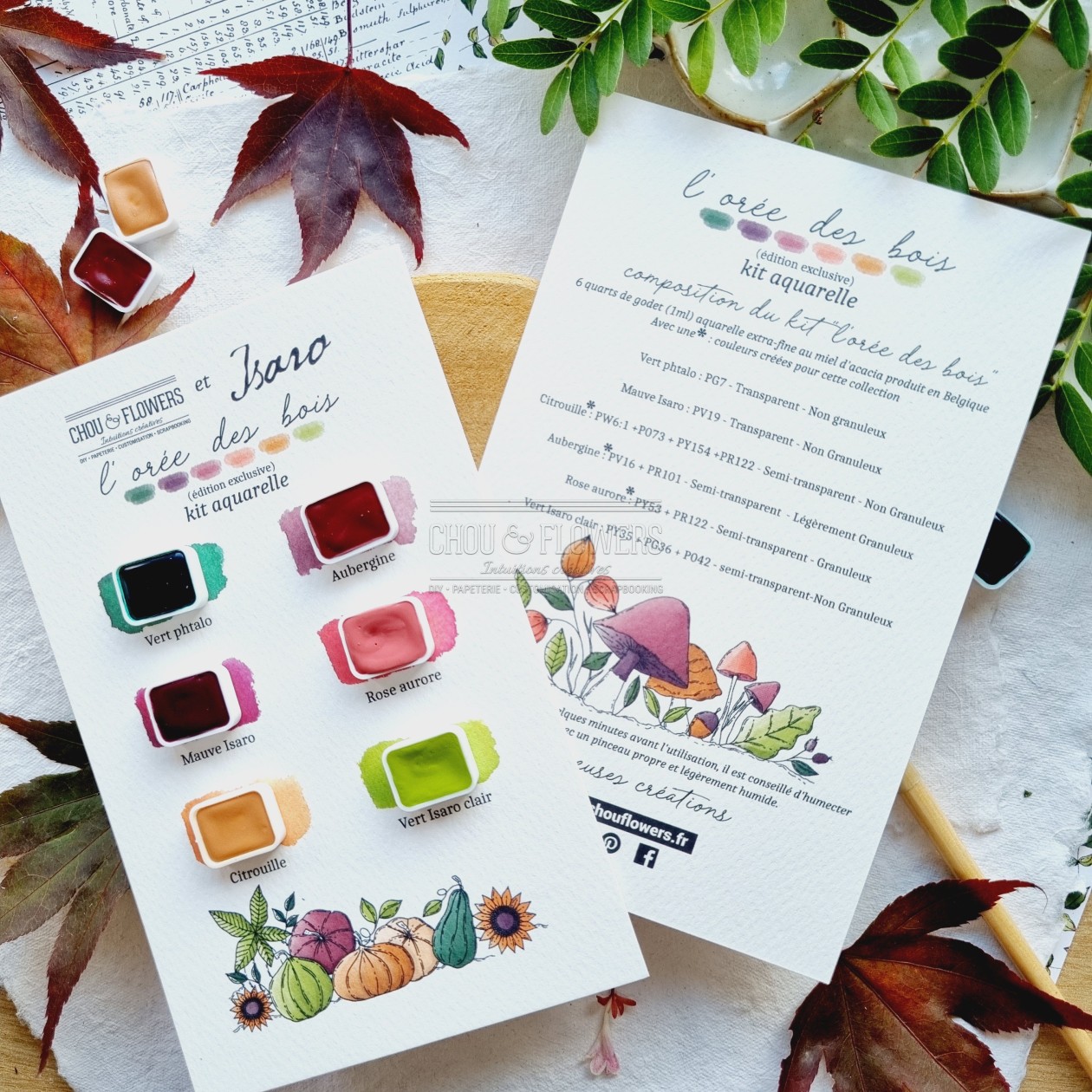 kit aquarelle en collaboration avec Isaro pour la collection L'orée des ...