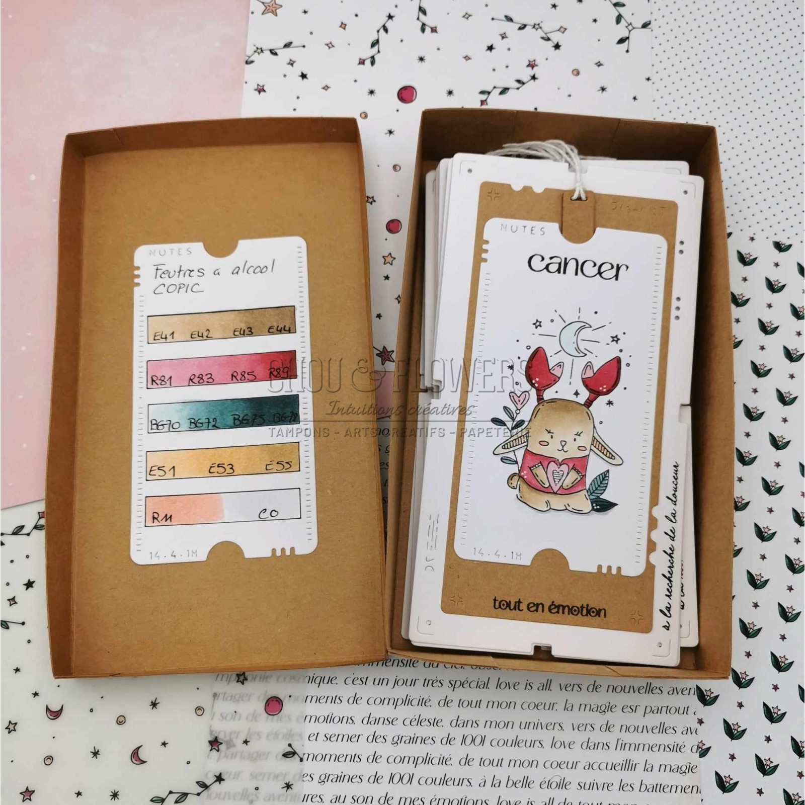 tampon du signe astrologique cancer pour la carterie, le scrapbooking ...