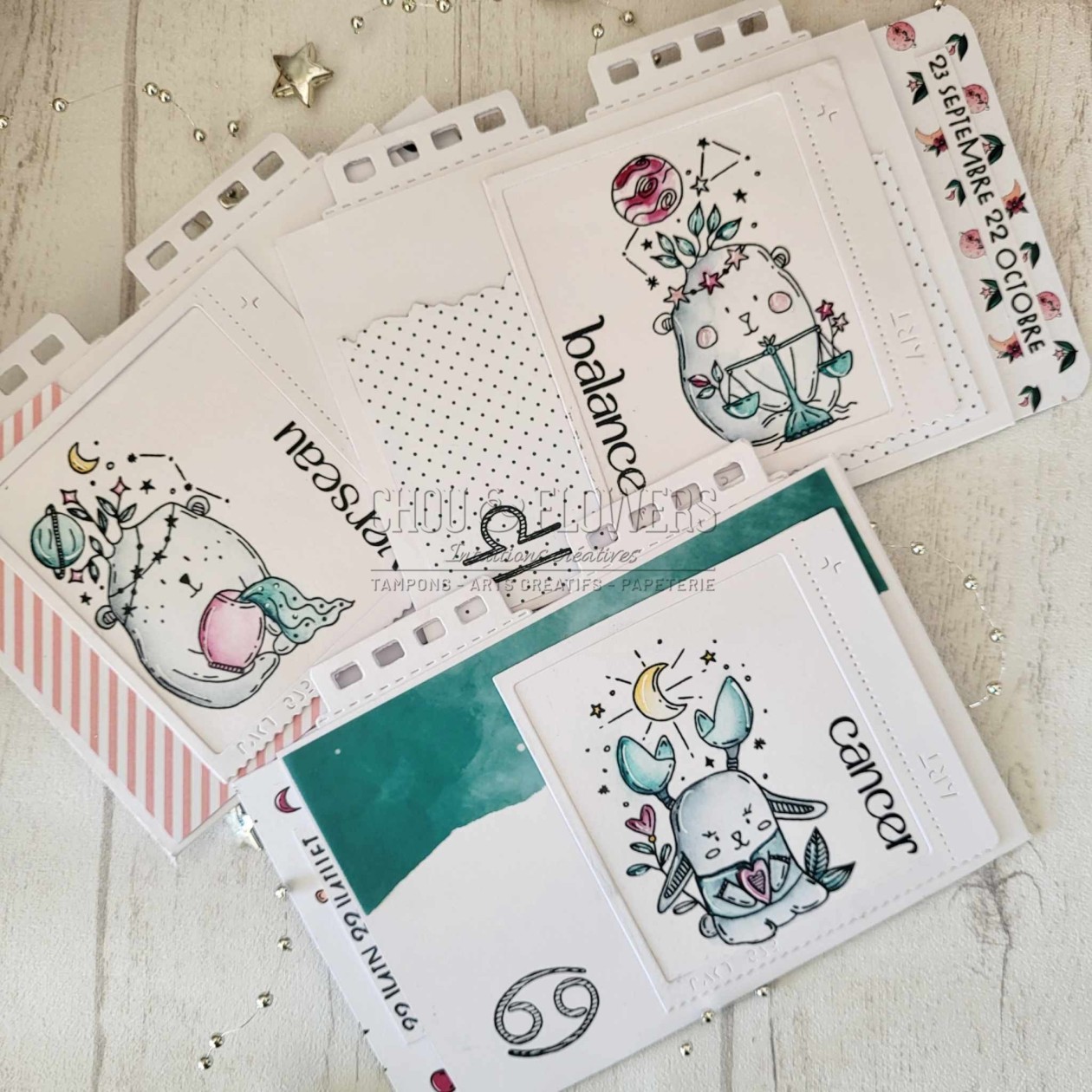 tampon du signe astrologique cancer pour la carterie, le scrapbooking ...